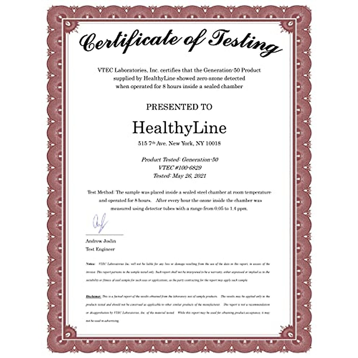 HealthyLine GeneratIon 50 Negative Ion Generator - Small Personal Air Ionizer with Highest (50 million negative ions/cc) Output - Ozone Free, Filterless Mobile Travel - Rechargeable