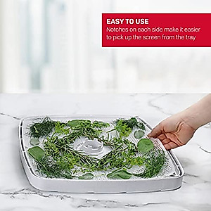 NESCO SQM-2-6 Square Mesh Plastic 13 1/2" Clean-A-Screens, Compatible FD-80 Food Dehydrator, White