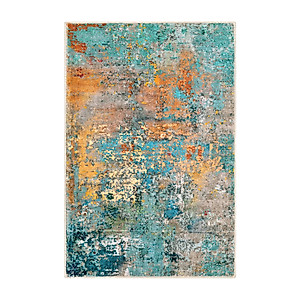 Lahome Modern Abstract Area Rug - 2x3 Small Washable Colorful Kitchen Rug Soft Entryway Mat, Non Slip Contemporary Indoor Accent Carpet for Bathroom Sink Family Living Room Bedroom Door Hall