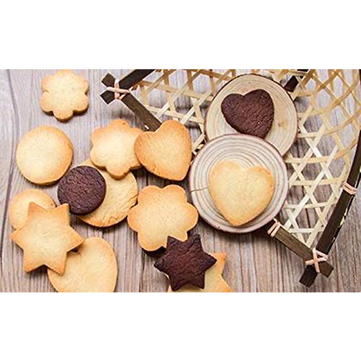 Cookie Cutters Set - Cookie Cutters Mini Geometric Shapes Cookie Cutters, Vegetable Shape Cutters for Kitchen, Baking, Halloween & Christmas, 12 Pcs (white)