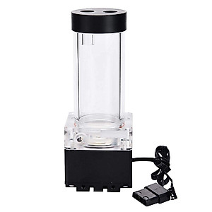 Pump/Reservoir Combo,800L/H PC Water Cooling Integrated Mute,G 1/4" Thread Port PC CPU Water Cooling System Heat Exchanger Tool(17cm-Black)