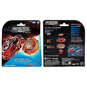 Beyblade Burst Pro Series Super Hyperion String Launcher  Pack, Right/Left Spin Beyblade Launcher with Spinning Top, Kid Toys for 8 Year Old Boys & Girls