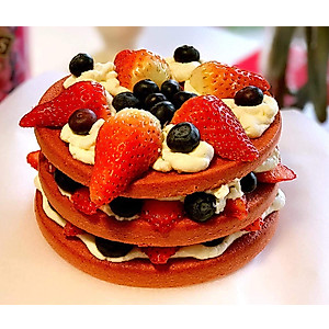 Webake Rainbow Cake Pans, 6 Inch Round Silicone Baking Pans, Set of 6, Great for Jumbo Whoopie Pie, Vegetable Pancakes, Taco Shells, Pizza Crust, Omelet, Frittata, Resin Craft