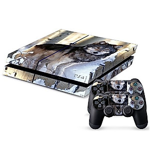 Vinyl Decal Skin Cover/Stickers Wrap for Ps4 Console+2 Controllers-Wolf Animal