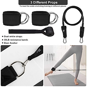 Booty Bands Resistance Bands Set for Men Women Legs and Butt, 3 Levels Fabric Workout Exercise Bands with Door Anchor 2 Legs Ankle Straps Core Sliders for Home Fitness Gym Yoga Squat Glute