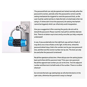 Gym Locker Lock,Letter Combination Lock,5 Dial Letter Lock,5 Digit Combination Lock,Word Combination Lock,Gym Locker Lock,Padlock with Code,Combo Padlock,Suitable for Gym Locker Lock,toolboxes(Blue)