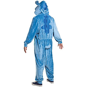 Disguise Men Stitch for Adults, Official Lilo and Stitch Jumpsuit Headpiece Adult Sized Costumes, Multicolored, XL 42-46 US