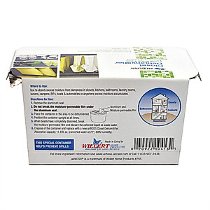 airBoss Closet Dehumidifier for Storage Closets and Small Spaces, Fragrance Free, Fights Mildew and Odors for a Fresh Smelling Home, 6.7 oz (Pack of 3)