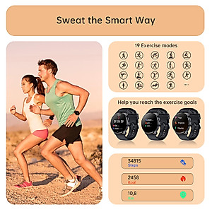 Colesma Smart Watch(Answer/Make Call) for Men Women Android iOS Phones,Waterproof Smartwatch with Fitness Tracker,Health Monitoring Blood Pressure Heart Rate SPO2,1.32" Black Metal Watch