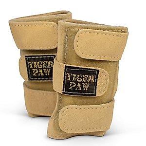 Tiger Paw Authentic Gymnastics Wrist Supports (Sold in Pairs)- Original Competition-Grade Gymnastics Wrist Guards, Wrist Support Braces, Adjustable, Made in USA Hand Wraps (Sand)