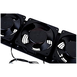 GRIFFIN Rackmount Cooling Fan | 3U Ultra-Quiet Triple Exhaust Fans, Keep Studio Audio Equipment Gear Cool | Rack Mount on Network IT System Server Rails | DJ PA AMP Temperature Control Panel Cabinet