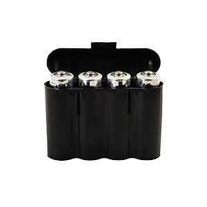 Powertron 10 Pack AA/AAA / CR123A Black Battery Holder Storage Cases