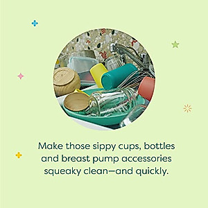 Babyganics Foaming Dish & Bottle Soap, Fragrance Free, Plant-Derived Cleaning Power, Removes Dried Milk, 32 Fl Oz (Pack of 2), Packaging May Vary