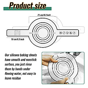 Silicone Baking Mat for Dutch Oven Sourdough Bread Baking Mat with Long Handle Silicone Bread Sling 8.3 Inches Non Stick Heat Resistant Dutch Oven Liner Pad for Dough Pastry, Black