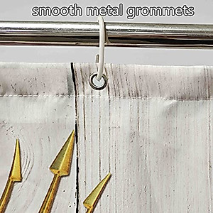 Boziqr Funny Cat Shower Curtain Set - Cute Cat Riding Dinosaur, Ocean Wave Bath Mat, Contour Mat, Toilet Lid Cover