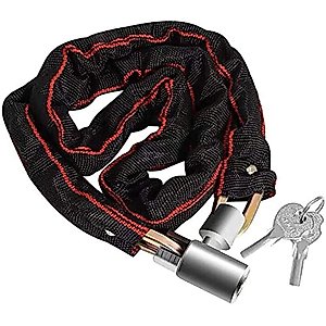 VIGAT Bicycle Lock, Anti-Theft Chain Lock, Portable Lock, Bicycle Lock, Electric Car Chain Lock, Mountain Bike Lock,Thickened Chain(Size:65cm)