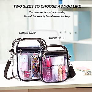 Clear Bag Stadium Approved,Clear Crossbody Purse Bag with Adjustable Strap for Women, Clear Stadium Bags for Concerts Sports Events, Festivals