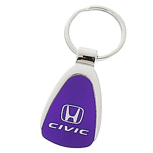 Au-TOMOTIVE GOLDTear Drop Key Chain for Honda Civic (Purple)