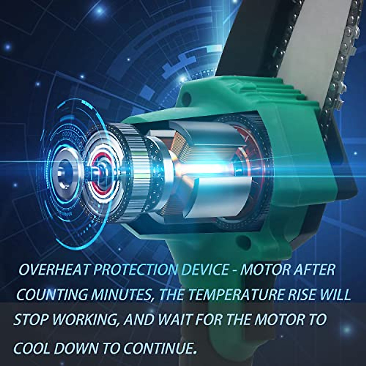 Mini Chainsaw 6 Inch Cordless Chain Saws - Electric Battery Powered Chainsaw Small Portable One-Hand Handheld, 24V Rechargeable Operated for Tree Trimming, Branch and Wood Cutting