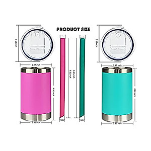 Housavvy 12 Oz Kids Tumblers with Lids and Straws Spill Proof,Vaccum Insulated Stainless Steel Kids Cups,Easy to Clean Toddler Smoothie Cups BPA Free Baby Sippy Cups for Toddlers