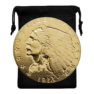 Kocreat Copy 1913 Indian Head Eagle Gold Coin 2 1/2 Dollars-Replica USA Souvenir Coin Lucky Coin Hobo Coin Morgan Dollar Collection