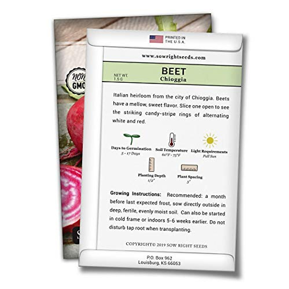 Sow Right Seeds - Chioggia Beet Seed for Planting - Non-GMO Heirloom Packet with Instructions to Plant a Home Vegetable Garden - Great Gardening Gift (4)