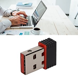 ASHATA Dongle, IEEE 802.11 n/g/b 2.4GHz Mini Network USB Adapter for PC Desktop Laptop, Support for Win2000/XP/Vista/Win7/for/for Linux