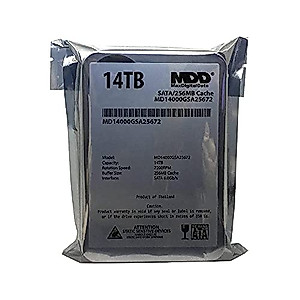 MaxDigitalData (MD14000GSA25672) 14TB 7200RPM SATA 6Gb/s 256MB Cache 3.5inch Internal Desktop Hard Drive - 3 Years Warranty (Renewed)