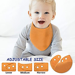 KISREL Bibs 15 Pack, Baby Bibs for Girls and Boys, Muslin Bibs 100% Cotton for Baby Boy and Baby Girl, 15 Solid Colors Drool Bibs for Teething and Drooling