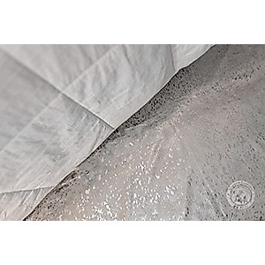 Genuine Metallic Silver On Off White Cowhide Rug 6 x 8 ft. 180 x 240 cm