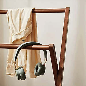 LIRUXUN Solid Wood Floor Clothes Rack Storage Rack Japanese-Style Multifunctional Household Indoor Bedside Folding Clothes Hanger