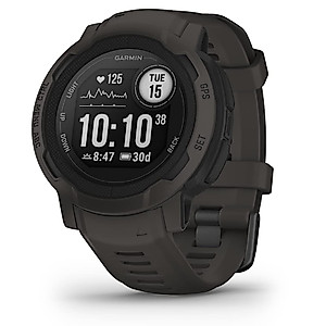 Garmin 010-02563-10 Instinct 2S Rugged Outdoor Smartwatch Graphite Bundle with Premium 2YR CPS Enhanced Protection Pack
