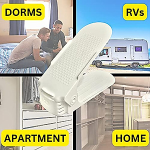 Adjustable Shoe Stackers [20 PACK] - Double Deck Shoe Rack Organizer for Closet Organization - Smart Small Space Solution - Shoe Slot Organizers - Freestanding Stacking Shoe Holder