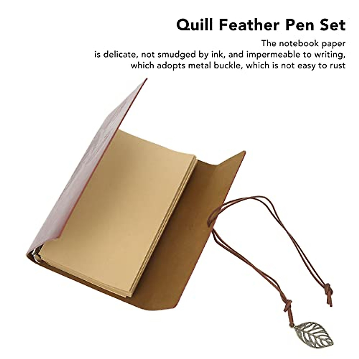 Retro Carving Feather Pen Set, Calligraphy Fountain Pens with Book 8 Replacement Nibs and Pen Stand Holder Quill Pen Vintage Signature Pen Gift Set