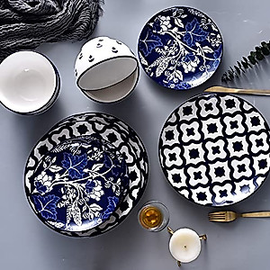 Wisenvoy Dinnerware Sets Plates and Bowls Sets Ceramic Dish Set Plate Set Stoneware Dinnerware Set Dishes Set for 4