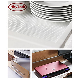 HityTech Shelf Liner, EVA Shelf Liners Can Be Cut Refrigerator Mats Fridge Cushion Liner Non-Adhesive Cupboard Liners Non-Slip Cabinet Drawer Table Liners - 59 x 17 3/4 in - Transparent
