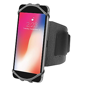 BoxWave Holster Compatible with Samsung Galaxy Z Fold 4 - ActiveStretch Sport Armband, Adjustable Armband for Workout and Running - Jet Black