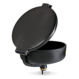 PIG Drum Funnel - Burpless Large Poly Drum Funnel - For 30 and 55 gal Steel or Poly Drums w/ 2" NPT - Black - DRM138-BK