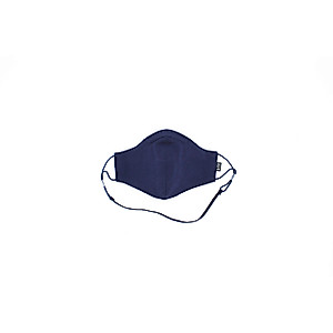 Bloch Kids' Children's Soft Stretch Reusable Face Mask with Lanyard and Moldable Nose Pad, Navy, One Size (Pack of 3)