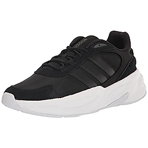 adidas Men's Ozelle Running Shoe, Black/Black/Grey, 11