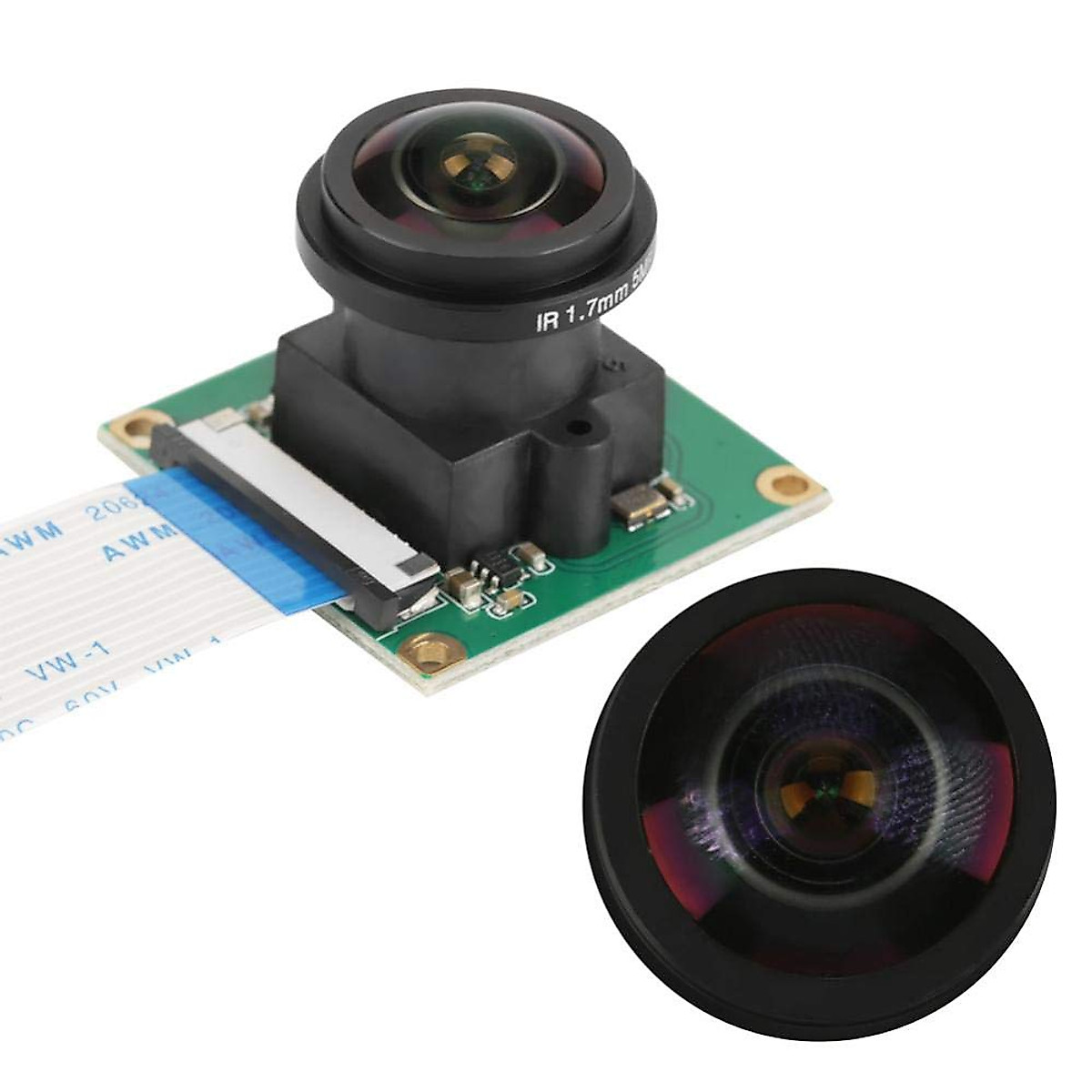 HD 4K Camera Module for with 5MP Camera&OV5647 Chip &175° Wide Angle Fisheye Lens,Video Webcam for B 3/2.