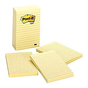 Post-it Pop-up Notes, 4 in x 6 in, 5 Pads, America's #1 Favorite Sticky Notes, Canary Yellow, Clean Removal, Recyclable (660-5PK)