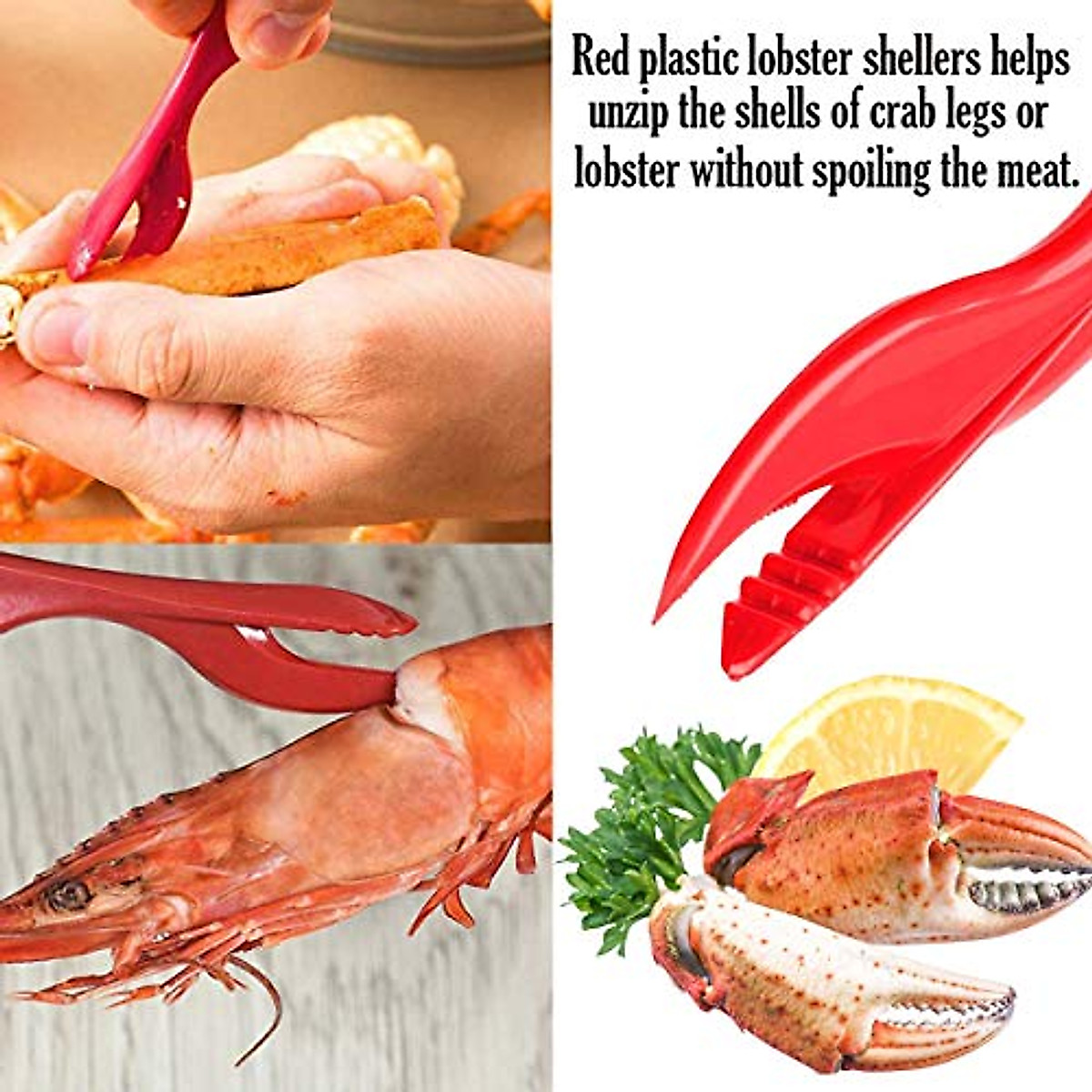 Artcome 16-Piece Seafood Tools Set Including 2 Lobster Crackers, 6 Crab Forks, 4 Lobster Shellers, 2 Butter Warmers, 1 Lobster Crab Mallets, 1 Seafood Scissor
