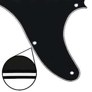 FLEOR 3Ply Black 8 Hole Tele Pickguard Guitar Humbucker Pick Guard HH with Screws Fit USA/Mexican Fender Standard Telecaster Part