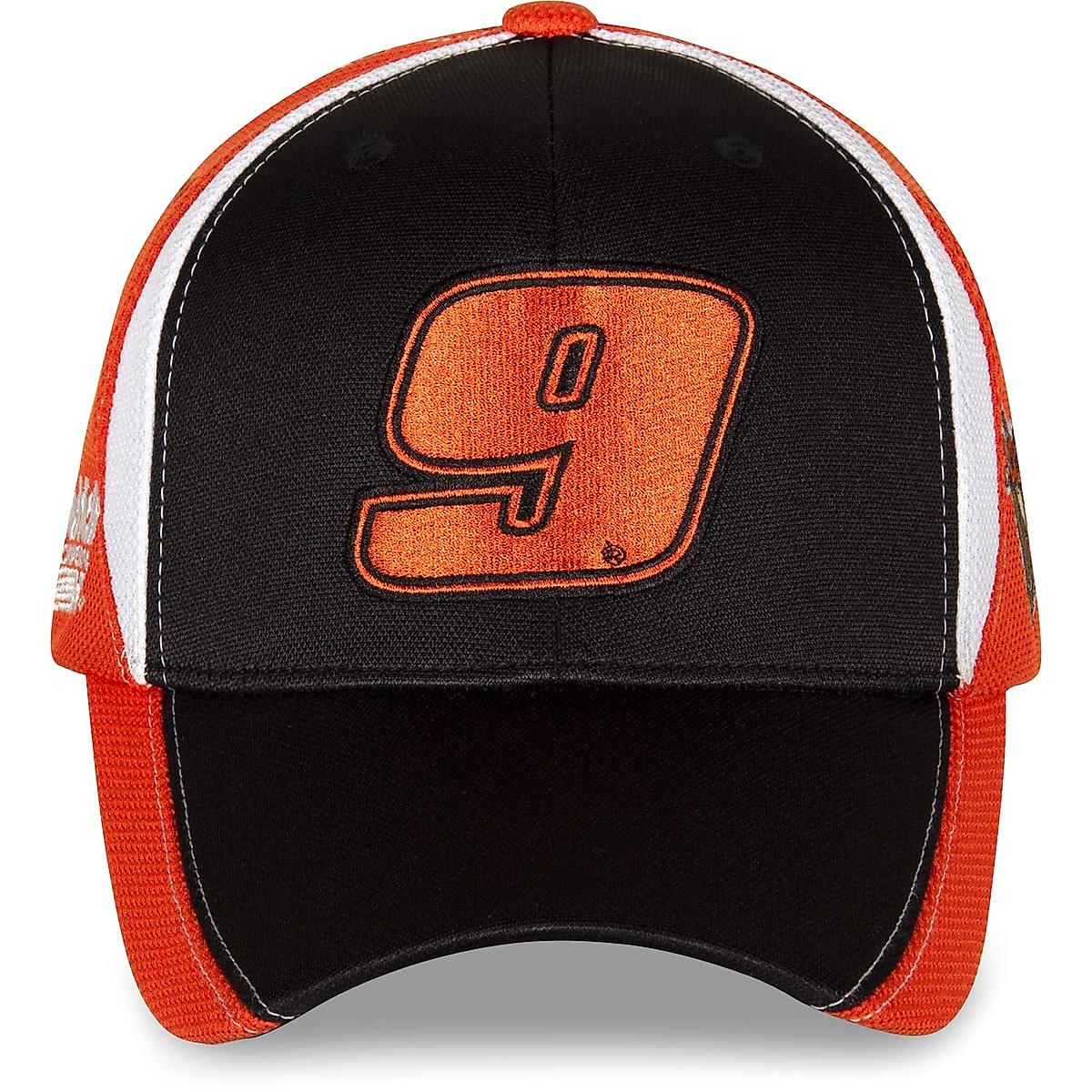 Checkered Flag Sports Chase Elliott 2022#9 Hooters NASCAR Large Number Performance Orange Hat