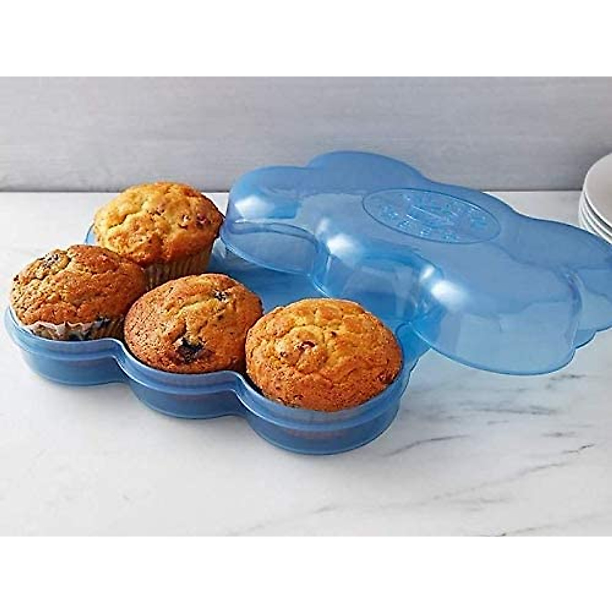 Muffin Fresh Container (Holds 6 Muffins) - Reusable Muffin Storage/Muffin Saver Container - Eco Friendly - A Shark Tank Product
