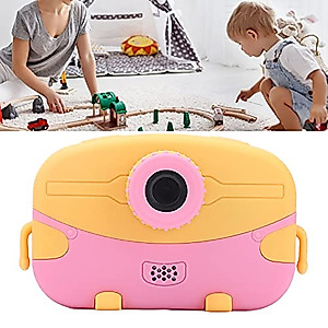 Kids Digital Camera, 600mAh Rechargeable Lithium Battery Multifuction Automatic Shutdown Camera for Kids for Kids Gifts for 4 Year Old Boy(Pink)