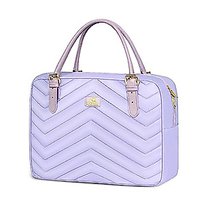 Laptop Bag for Women, 15.6 Inch Slim Computer Bag Laptop Briefcase, Lightweight Water Resistant Laptop Accessories Carrying Case Sleeve Cute Business Work Office Handbag Gifts for Women Travel, Purple