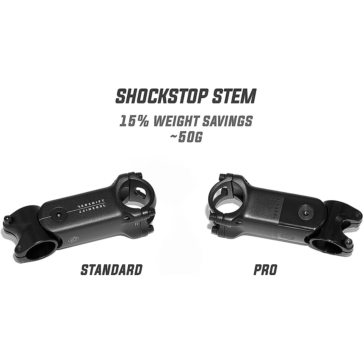 REDSHIFT ShockStop PRO Suspension Stem for Bicycles, Shock-Absorbing Bike Handlebar Stem for Road, Gravel, Hybrid, and E-Bikes, 6 Degree x 90 mm