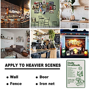 Fmcmly Daily Gratitude Inspirational Metal Tin Sign Green Boho Room Aesthetic Decoration Home Kitchen Office Bedroom Cafes Wall Decor 8x12 Inch